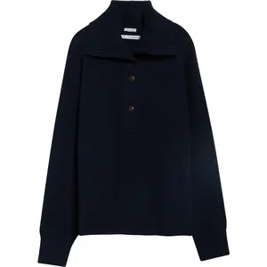 NACKIYE Mixtape Wool & Cashmere Sweater - Navy