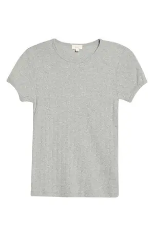 Donni. The Pointelle Organic Cotton Baby T-shirt - Heather Grey