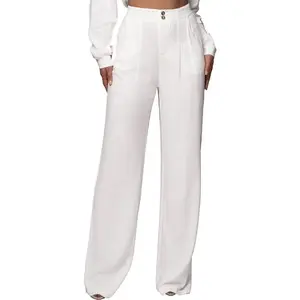 JLUXLABEL Thea Linen Pants - Ivory
