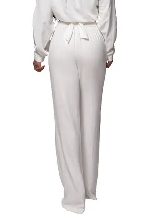 JLUXLABEL Thea Linen Pants - Ivory