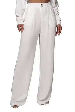 JLUXLABEL Thea Linen Pants - Ivory