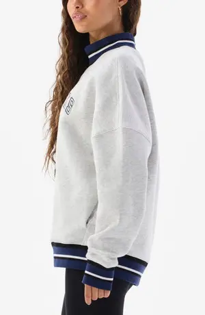 OFF SEASON Philadelphia Eagles Mock Neck Graphic Sweatshirt - Heather Grey/seahawks