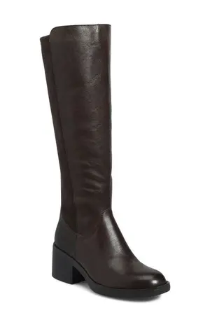 BØRN Violette Knee High Leather Boot - Chocolate Suede