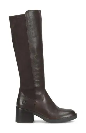 BØRN Violette Knee High Leather Boot - Chocolate Suede