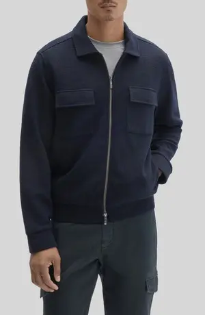 Robert Barakett Mezner Cropped Zip Jacket - Navy