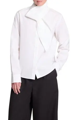 TWP Cotton Tie Neck Shirt