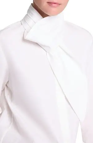 TWP Cotton Tie Neck Shirt