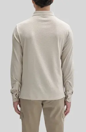 Robert Barakett Hernando Long Sleeve Cotton Polo