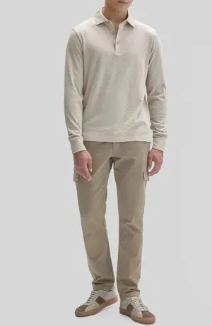 Robert Barakett Hernando Long Sleeve Cotton Polo