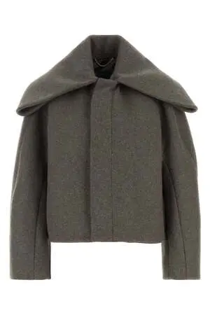 Victoria Beckham Dove Grey Wool Blend Jacket