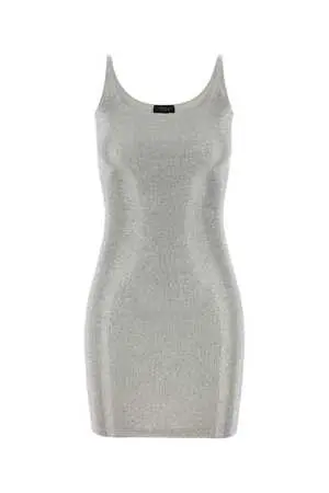 Gucci Embellished Jersey Mini Dress - Silver