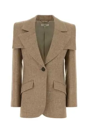 Chloé Beige Stretch Wool Blazer - Brown