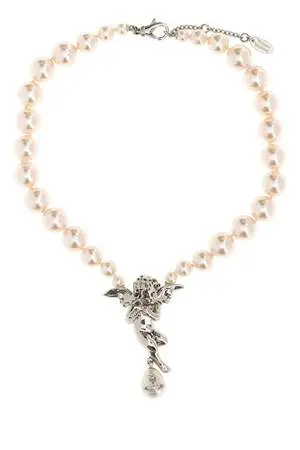 VIVIENNE WESTWOOD Ivory Pearls Putti Large Necklace - White