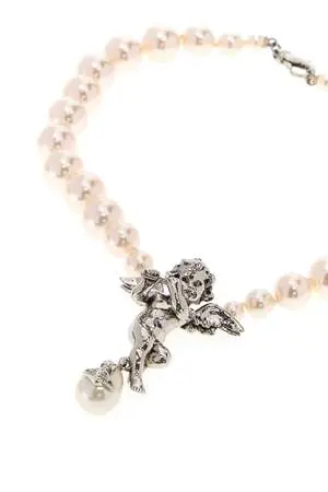 VIVIENNE WESTWOOD Ivory Pearls Putti Large Necklace