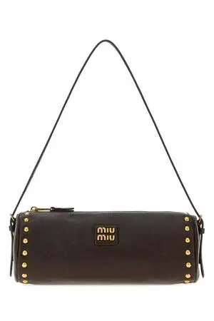 Miu Miu Dark Leather Handbag - Brown