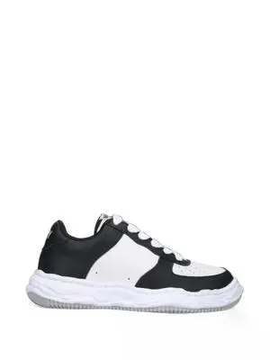 Mihara Yasuhiro Wayne Panelled Wavy-sole Sneakers - Black
