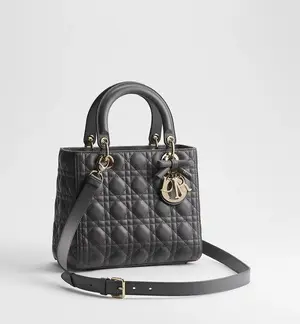 Dior Medium Lady Bag - Gray