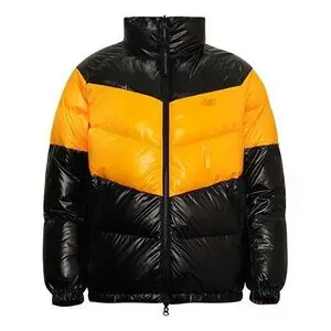 NEW BALANCE Reversible Puffer Coat Asia Sizing 'black Yellow - Black/yellow