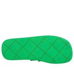 Bottega Veneta Intrecciato Elastic Slides - Green