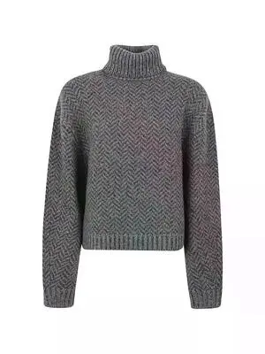 Gabriela Hearst Courtney Herringbone-knit Roll-neck Sweater