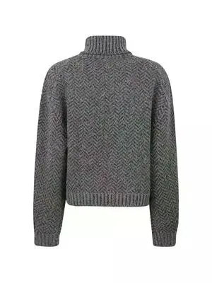 Gabriela Hearst Courtney Herringbone-knit Roll-neck Sweater
