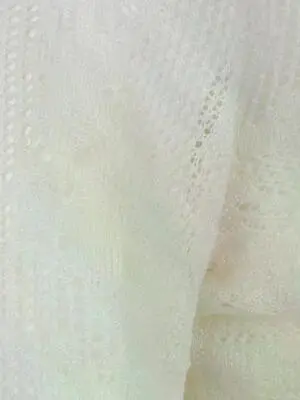 Gabriela Hearst Waite Lace-knit High-neck Long-sleeved Blouse