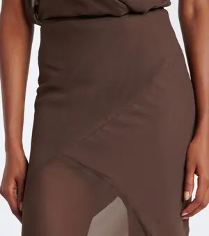 DE LA VALI Oryx Georgette Maxi Skirt