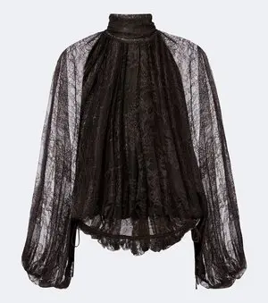 DE LA VALI Elunara Lace Blouse - Brown