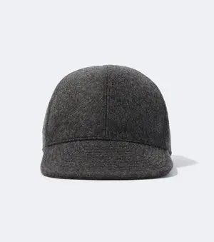 Prada Wool And Cashmere Baseball Cap - Grey