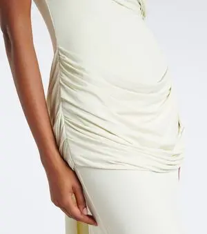 DE LA VALI Draped Jersey Gown