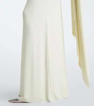 DE LA VALI Draped Jersey Gown