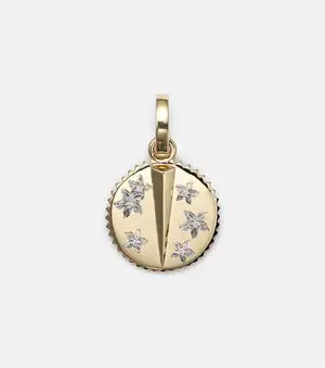 FOUNDRAE Resilience Blossoms 18kt Pendant With Diamonds - Gold