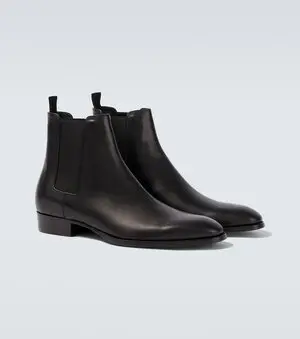 Saint Laurent Leather Chelsea Boots - Black