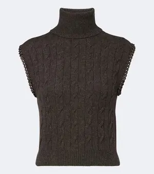 Ralph Lauren Cable-knit Cashmere Sweater Vest - Grey