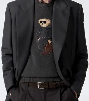Ralph Lauren Purple Label Polo Bear Embroidered Sweater