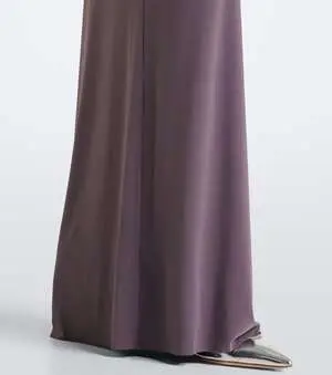 DE LA VALI Jade Cutout Asymmetric Jersey Gown