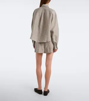 Brunello Cucinelli Monili Linen Shorts
