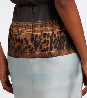 Ralph Lauren Debbie Printed Silk Twill Midi Skirt