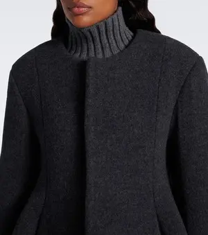 Bottega Veneta Pleated Wool-blend Coat