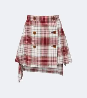 VIVIENNE WESTWOOD Marta Tartan Crêpe Miniskirt - Red