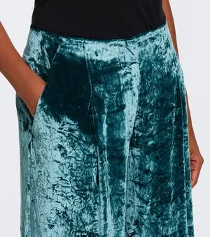 Ulla Johnson Elan Velvet Wide-leg Pants