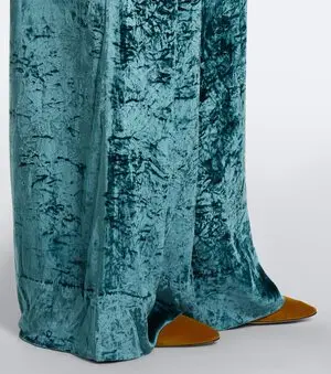 Ulla Johnson Elan Velvet Wide-leg Pants