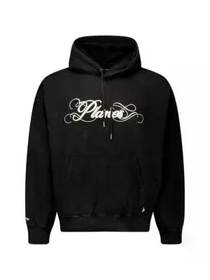 PAPER PLANES Splatter-effect Embroidered Hoodie