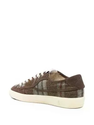 AUTRY Windscape Check-pattern Leather-trim Sneakers
