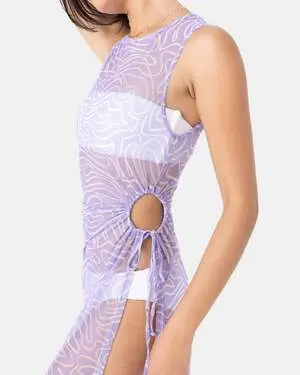 Roxy Sunshine State Of Mind Open Side Mesh Cover Up Dress