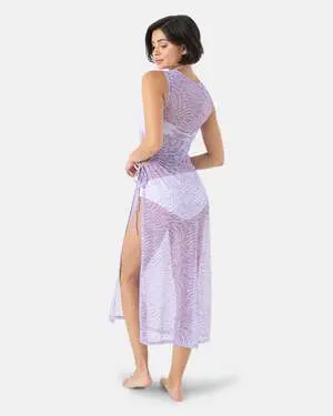 Roxy Sunshine State Of Mind Open Side Mesh Cover Up Dress