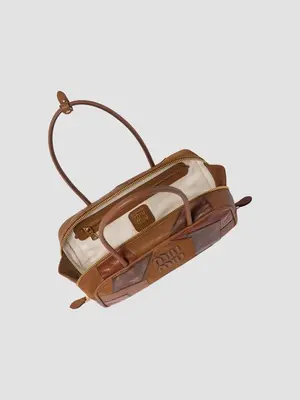 Miu Miu Beau Leather Patchwork Top Handle Bag