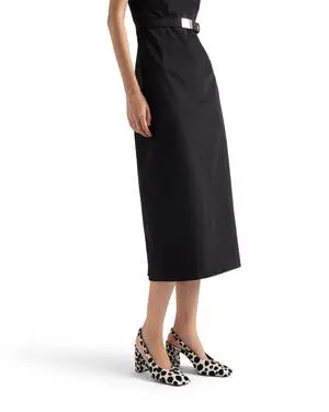 Prada Printed Calf Hair Leather Slingback Pumps