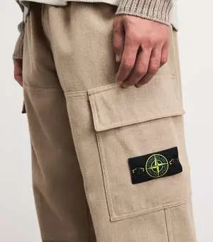Stone Island Virgin Wool-blend Cargo Sweatpants