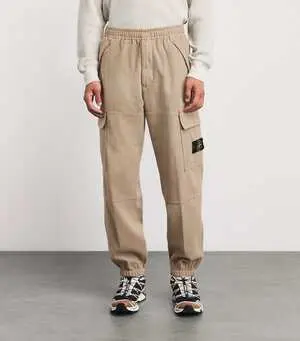 Stone Island Virgin Wool-blend Cargo Sweatpants